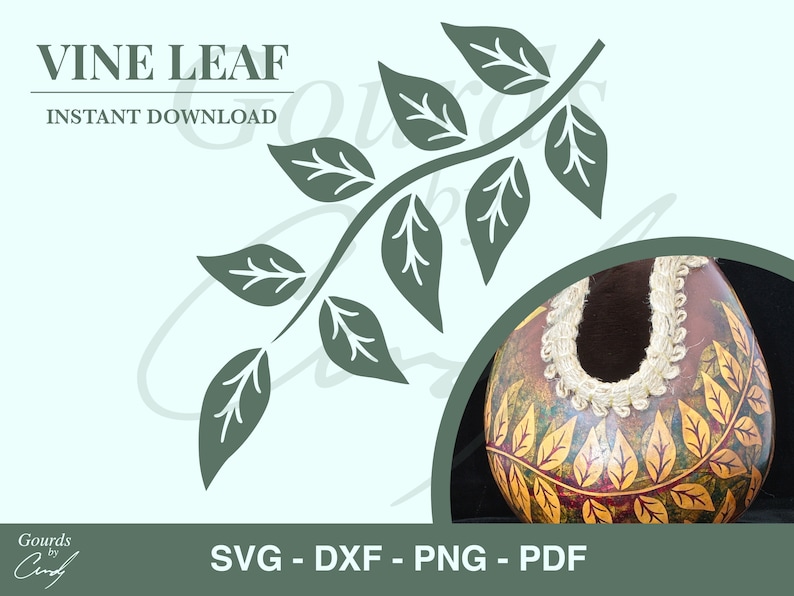 Vine Leaf Instant Download Svg Dxf Png Pdf Nature Cricut Silhouette ...