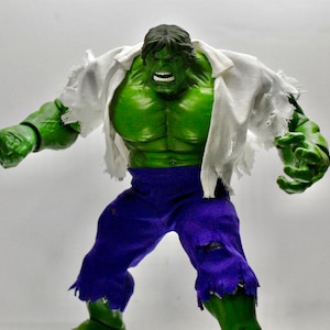 1/12 Ripped Hulk Shirt for Marvel Legend or Marvel Select (action ...