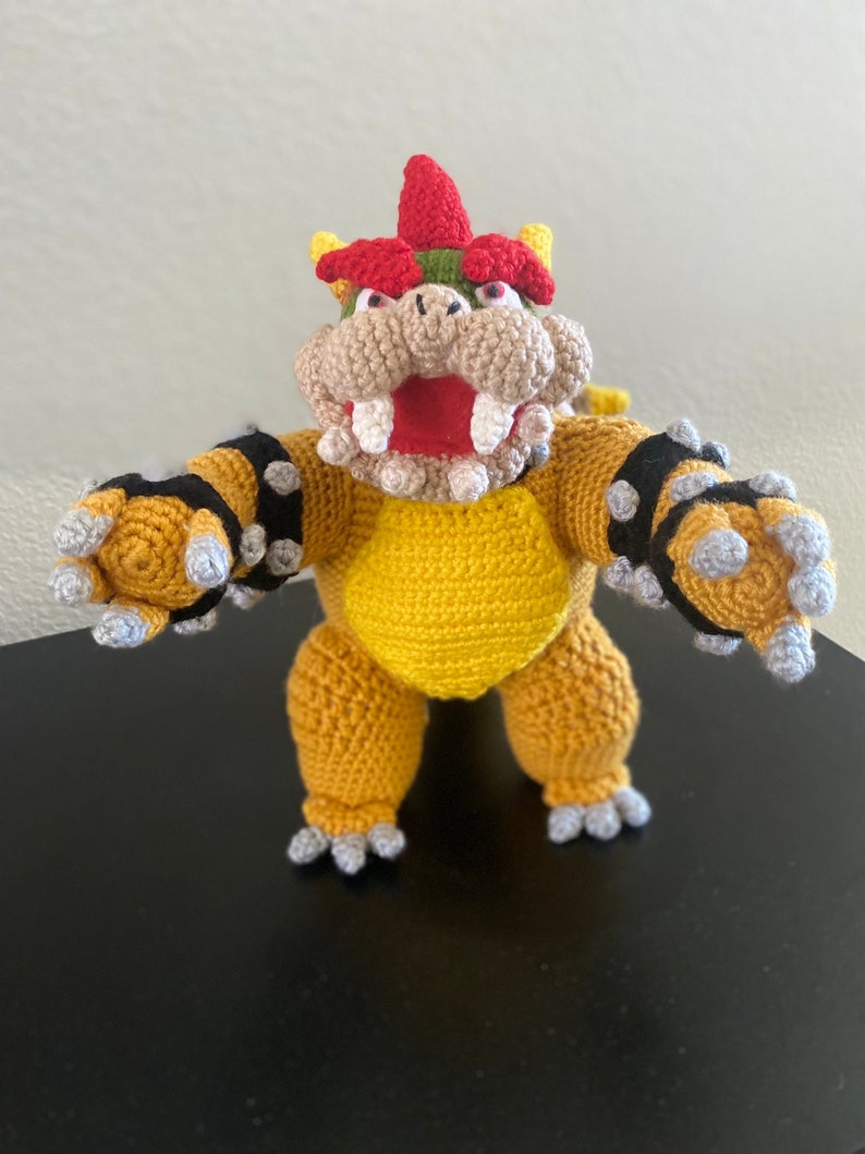 Handmade Crochet Bowser. Beloved Mario Brothers Character Bowser - Etsy