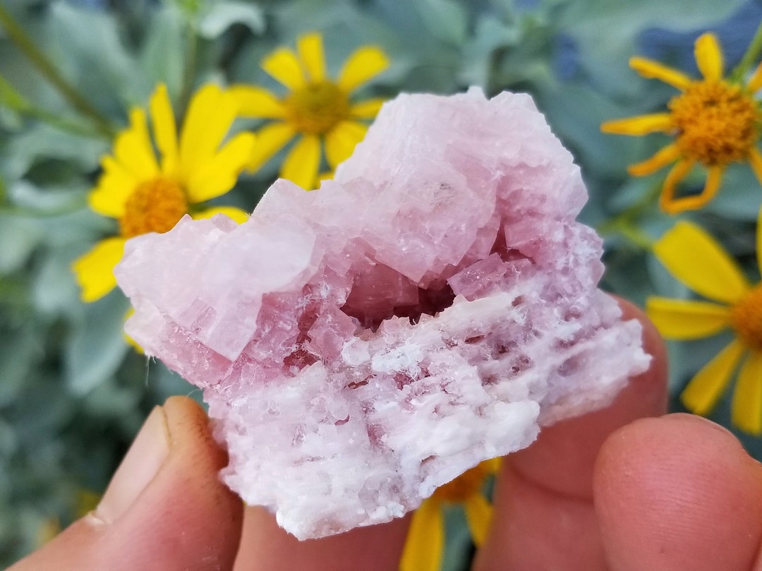 Pink and White Halite Crystals - Etsy