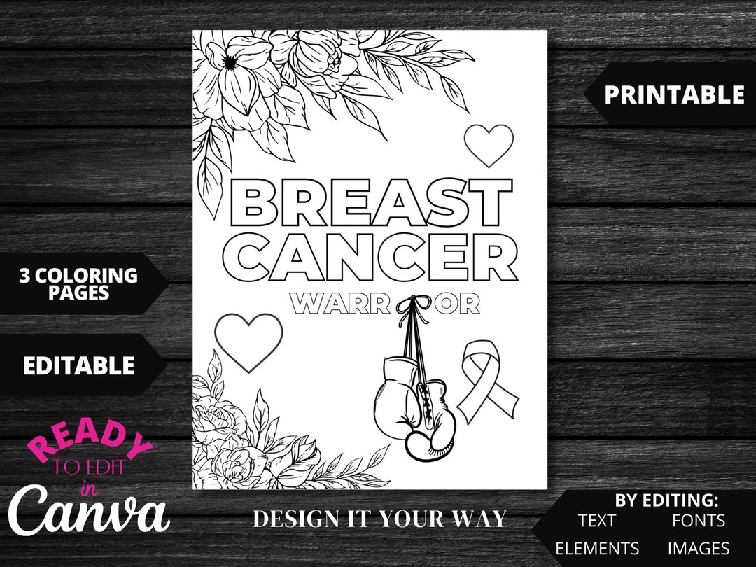 Printable 8.5 X 11 Coloring Page Template, Breast Cancer Coloring Pages ...