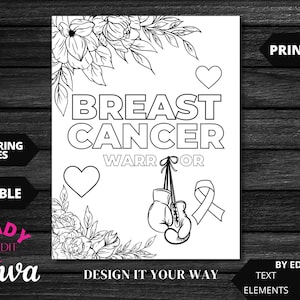 Printable 8.5 X 11 Coloring Page Template, Breast Cancer Coloring Pages ...
