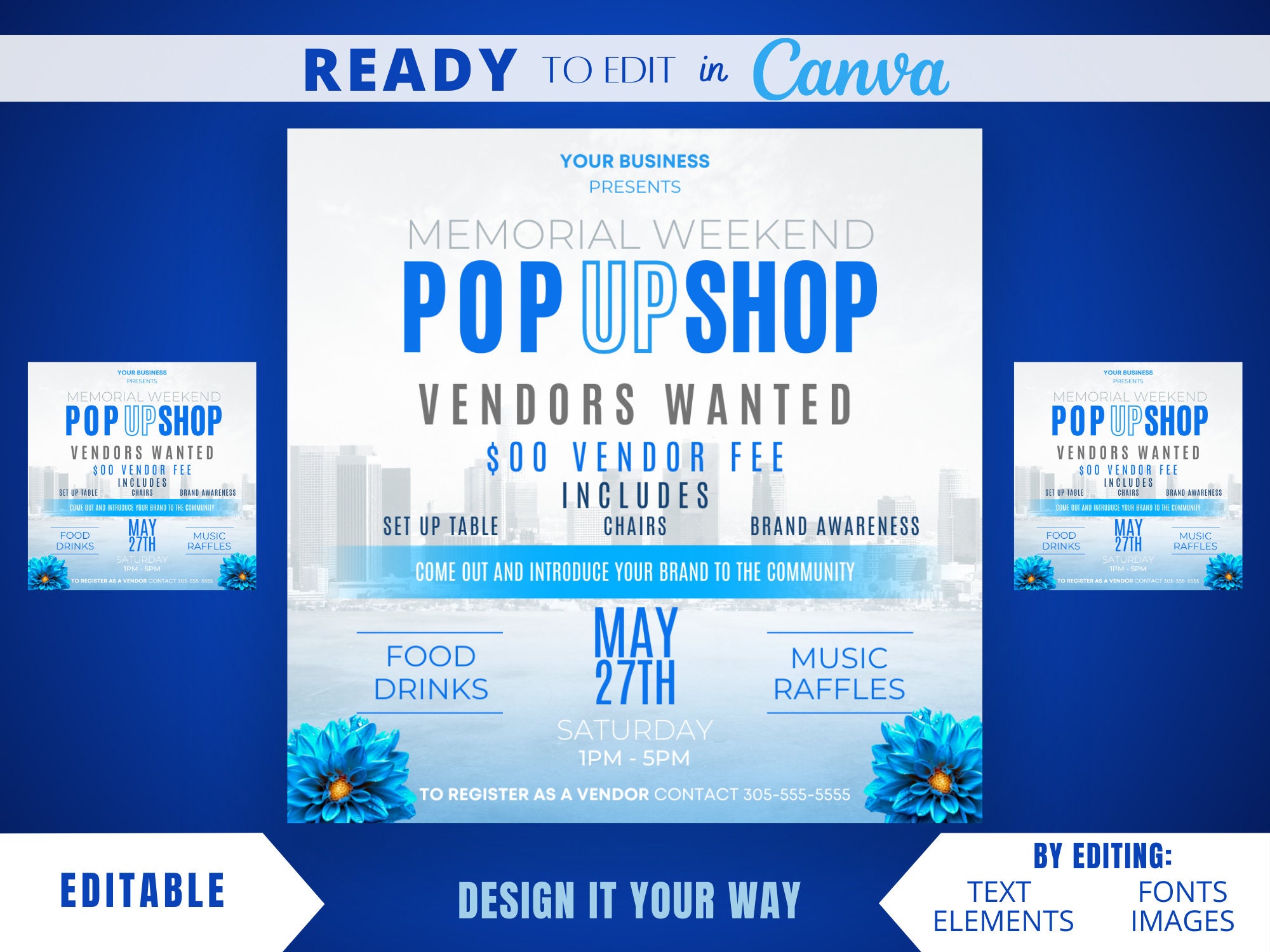 Editable Flyer Template Pop up Shop Spring Pop up Shop - Etsy