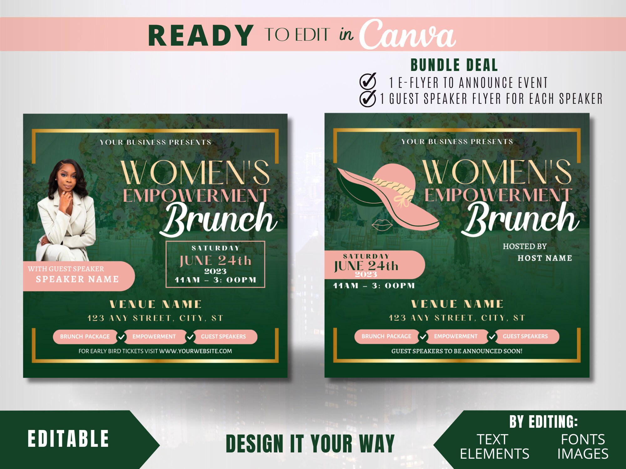 Bundle Deal Event Flyer Guest Speaker Flyer Templates - Etsy