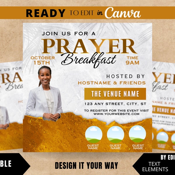 Prayer Breakfast Flyer Template - Etsy