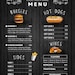 Editable Food Menu, Black Wood Menu, Food Truck Menu, Restaurant Menu ...