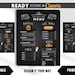 Editable Food Menu, Black Wood Menu, Food Truck Menu, Restaurant Menu ...