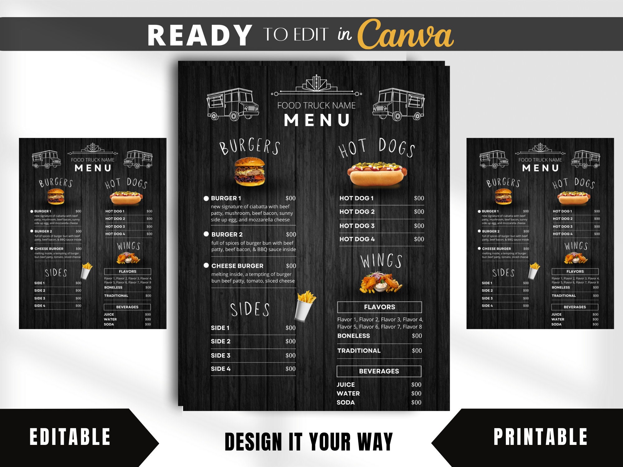 Food Truck Menu Design