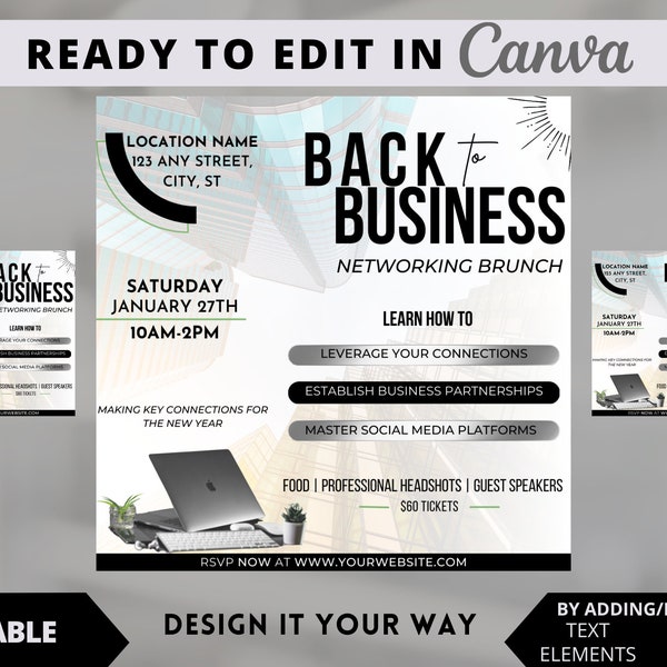 Business Mixer Flyer - Etsy