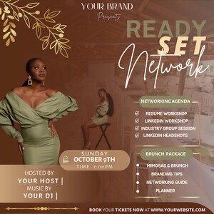 2 Flyers Bundle Deal, Easy to Edit Template, Brunch Flyer, Womens ...