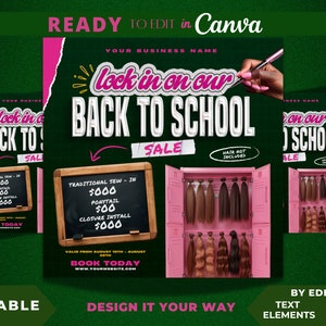 Editable Flyer Template, Locker Full of Deals Flyer, Back to School ...