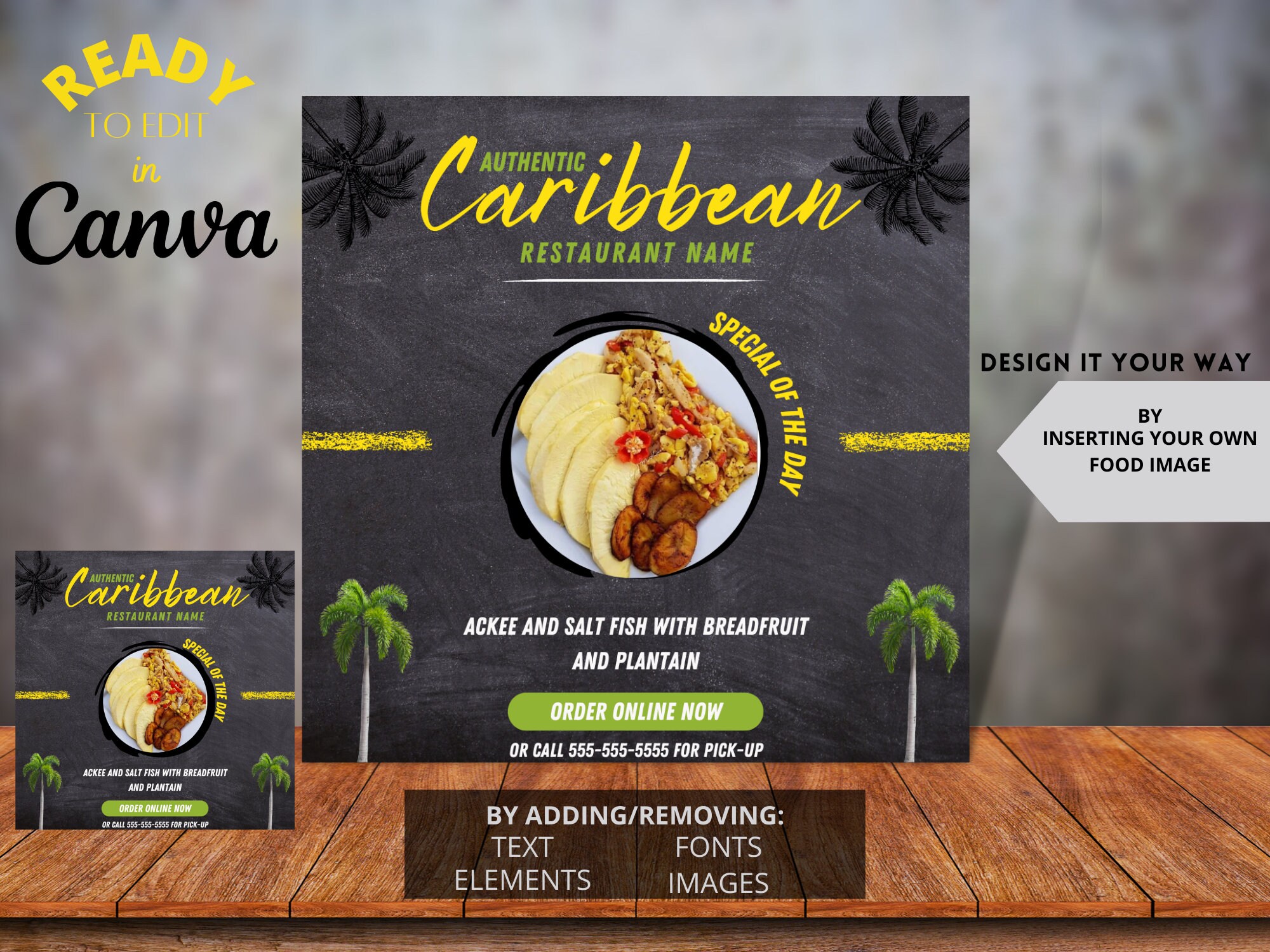 Editable Flyer Template Restaurant Food Flyer Restaurant - Etsy