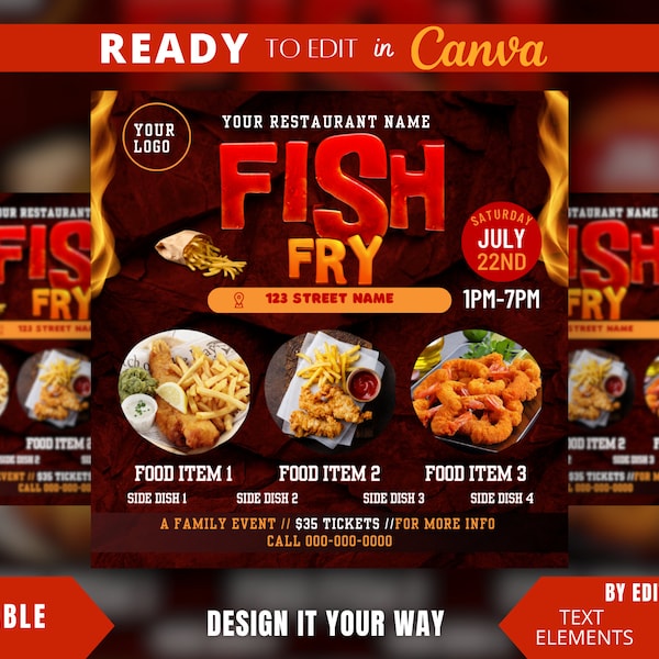 Fish Fry Menu Flyer - Etsy
