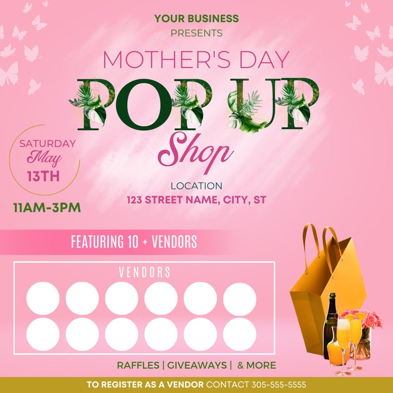 Bundle Deal Pop up Shop Flyer Template Spring Pop up Shop - Etsy