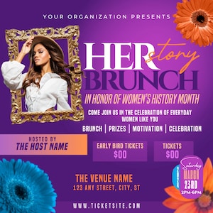 Editable Flyer Template, Women's History Month, Women's Empowerment ...