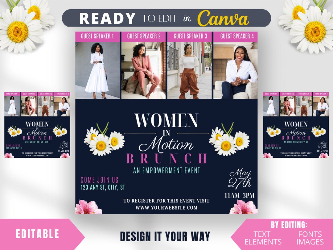 Editable Brunch Flyer, Business Empowerment Flyer, Motivational Speaker ...