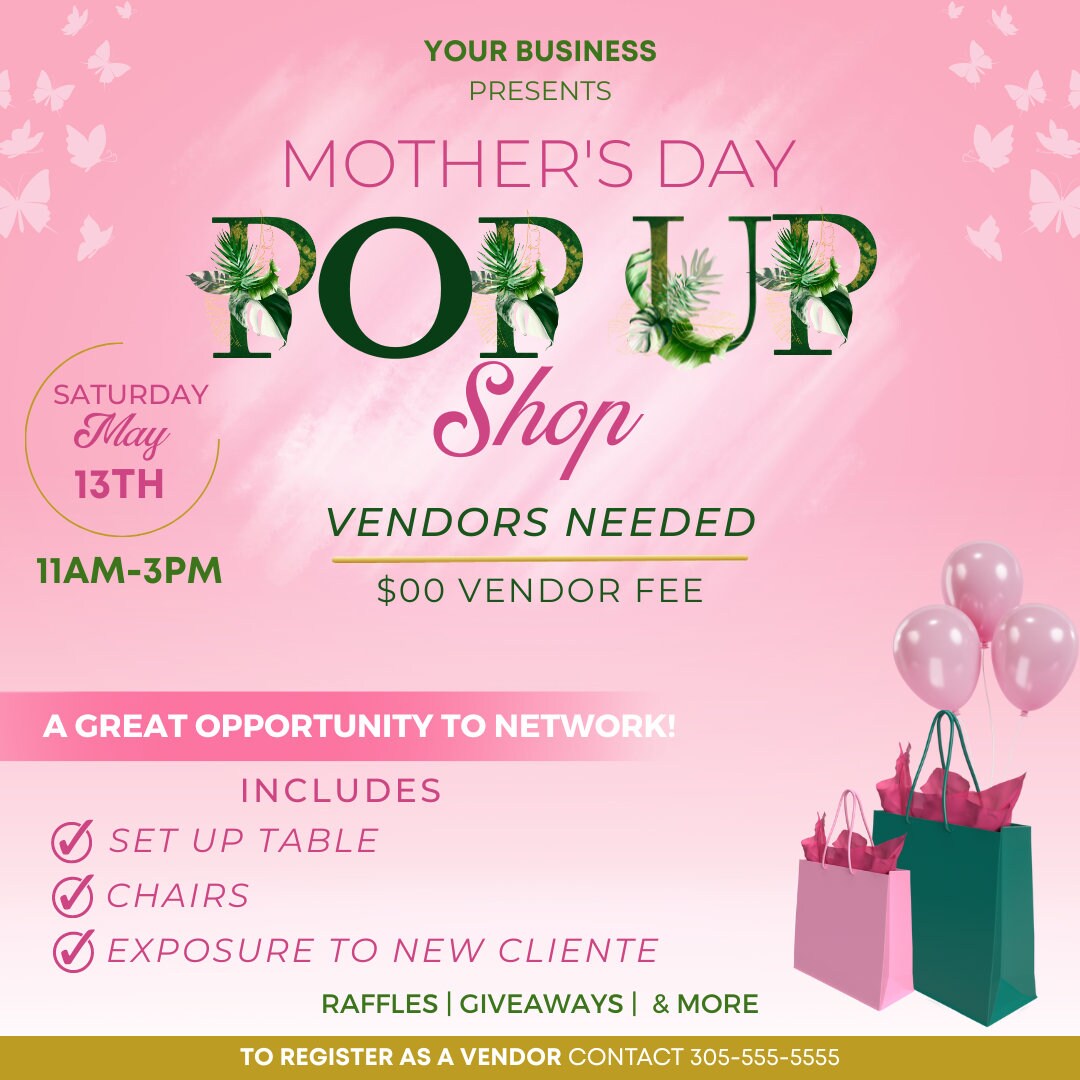 Bundle Deal Pop up Shop Flyer Template Spring Pop up Shop - Etsy