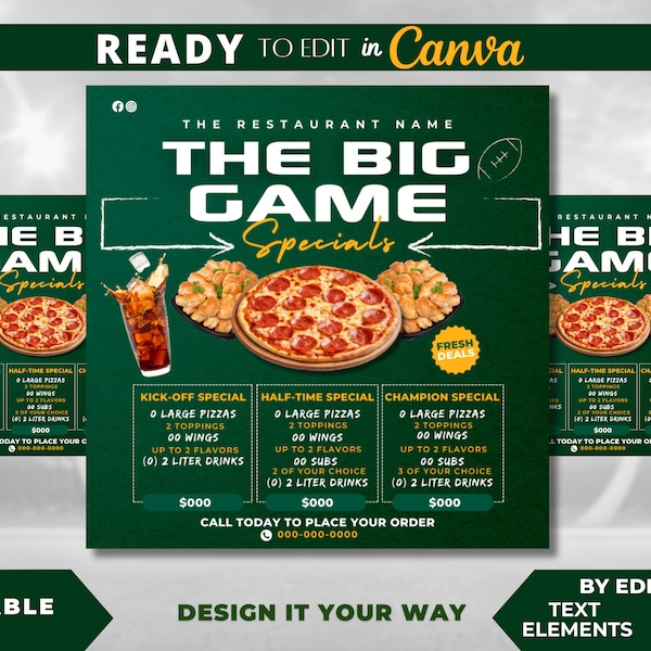 Sports Bar Flyer Template - Etsy