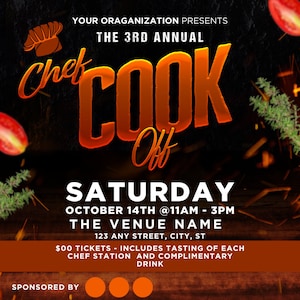 Editable Flyer Template, Chef Flyer, Private Chef, Community Event ...