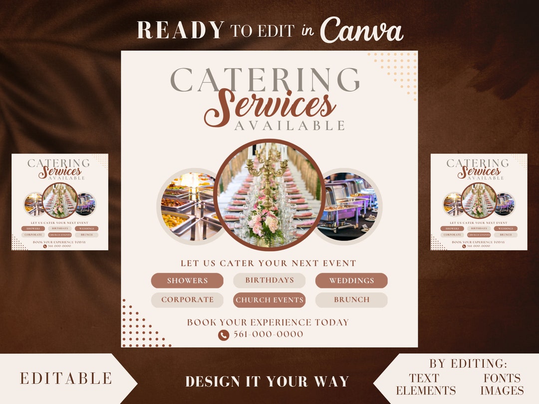 Editable Flyer Template, Catering Services, Catering Supplies ...
