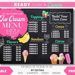 Ice Cream Menu Templates Friendly Brown Ice Cream Menus Venngage