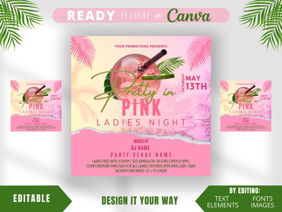 Editable Flyer Template, Day Party, Spring Event Flyer, Party Flyer ...