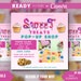 Editable Flyer Template, Sweet Treats Pop up Shop, Sweets Shop 3D ...