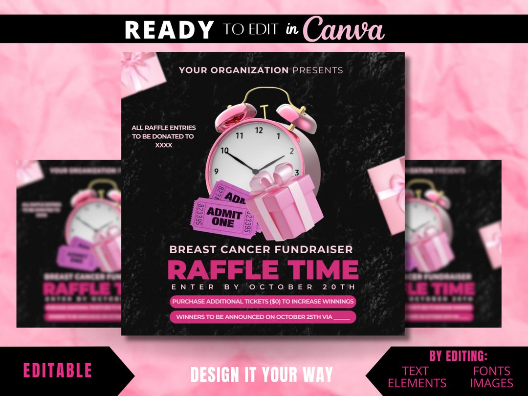 Editable Flyer Template, Breast Cancer Awareness, Breast Cancer Event ...