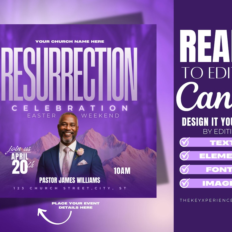 Resurrection Sunday Flyer - Etsy