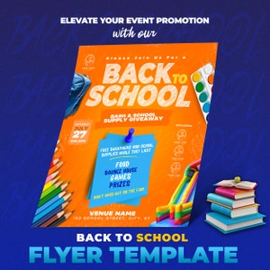 Editable Flyer Template, New Beginnings Back to School Bash, Back to ...