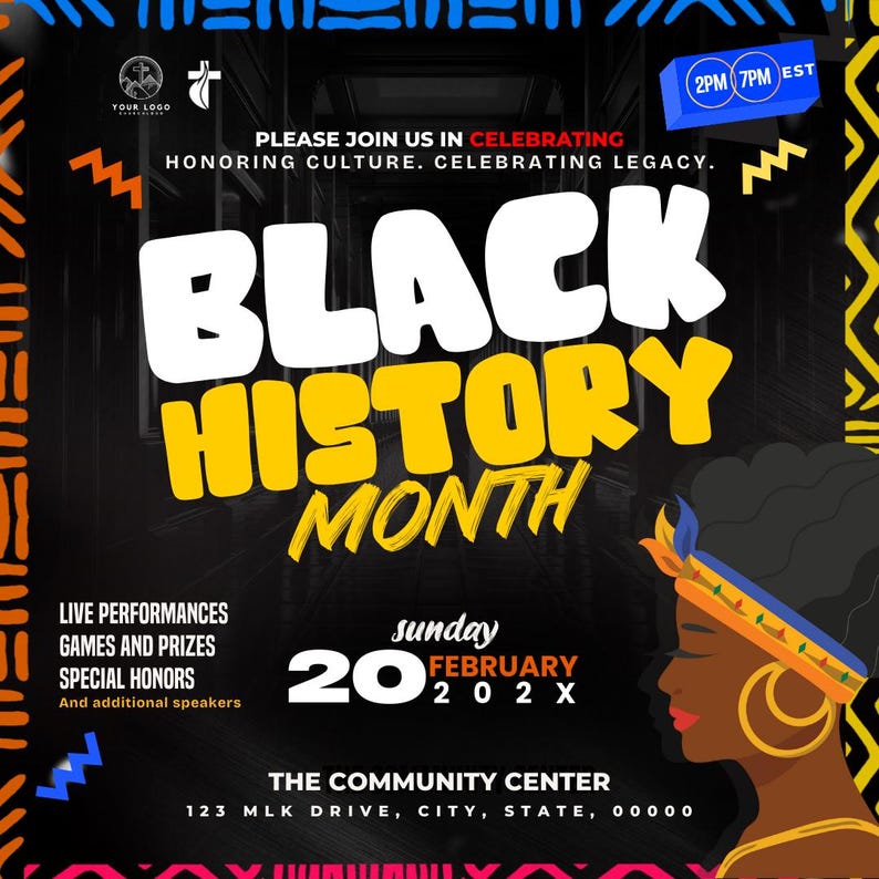 Editable Flyer Template, Black History Month Flyer, Black History ...