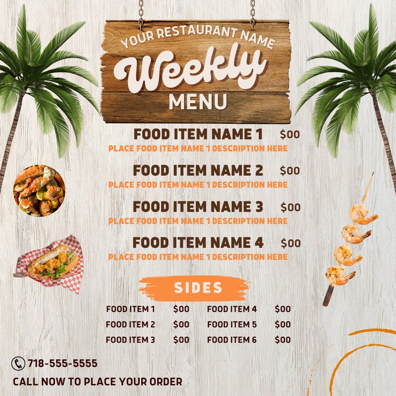 Bundle Deal Menu Templates, Weekly Menu, Restaurant Menu, Food Flyer ...