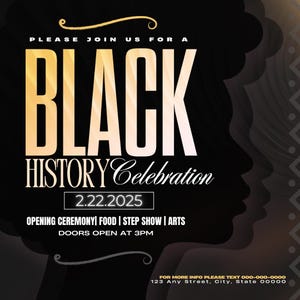 Editable Flyer Template, Black History Month Flyer, Community Event ...