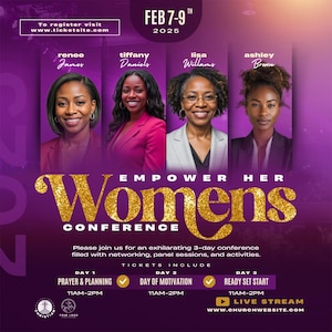 Editable Flyer Template, Womens Month, Womens Conference Flyer, Womens ...