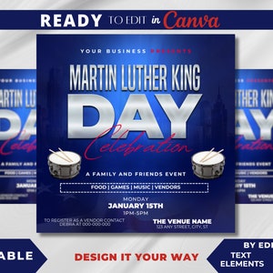 Editable Flyer Template, Martin Luther King JR. Day Celebration, MLK ...