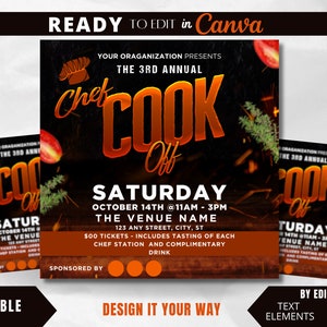 Editable Flyer Template, Chef Flyer, Private Chef, Community Event ...