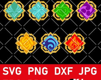 Vector Bundle Anime Videogame Genshin Impact Mondstadt's Vision ...