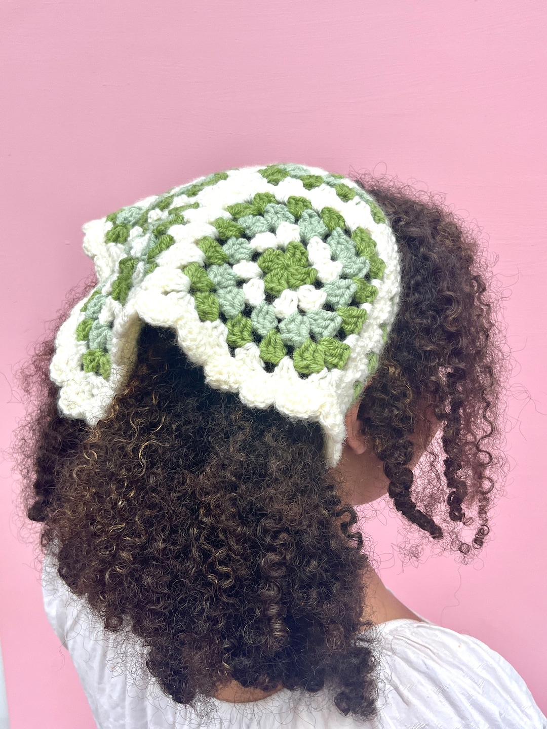 Sage Green Granny Square Bandana - Etsy