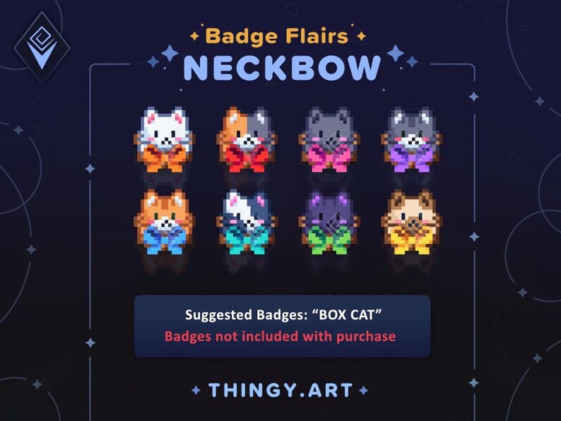 Neck Bow Twitch Badge Flairs || Twitch Sub Badges || Twitch Sub Badge ...