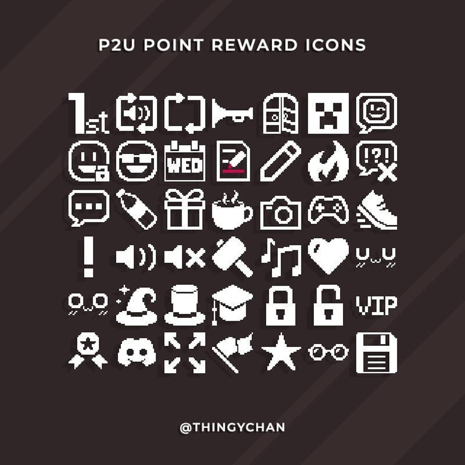 59 P2U Twitch Point Reward Icons - Etsy