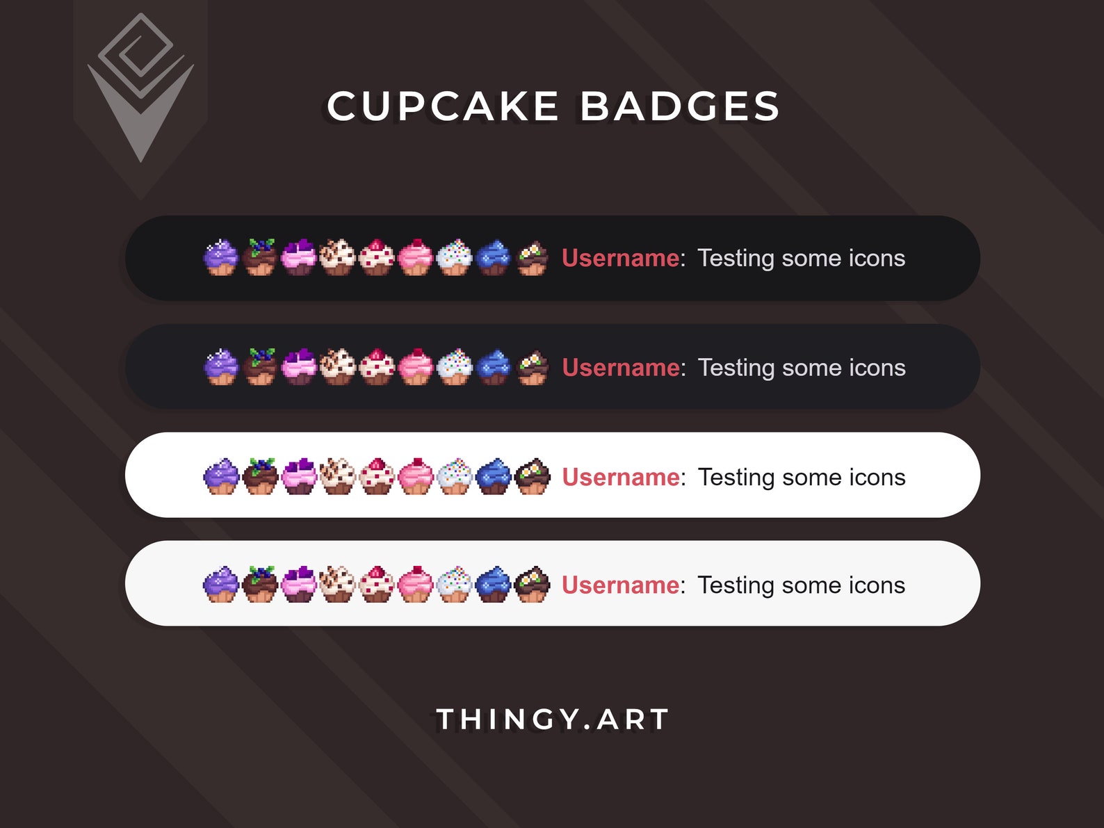 Cupcake Stream Badges for Twitch / Youtube / Discord Bit - Etsy