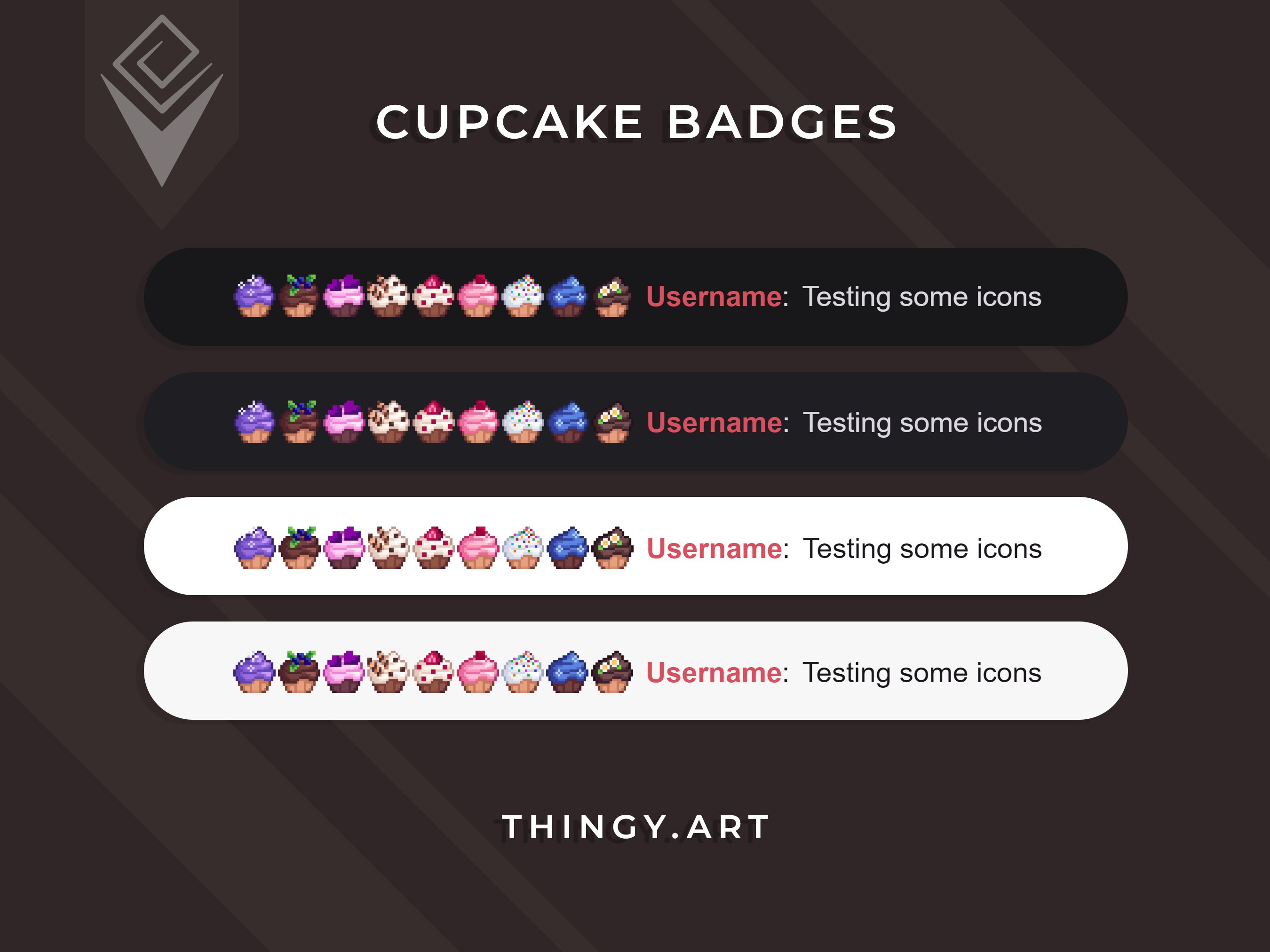 Cupcake Stream Badges for Twitch / Youtube / Discord Bit - Etsy