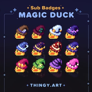 Magic Duck Badges Stream Badges for Twitch / Youtube / Discord || Bit ...