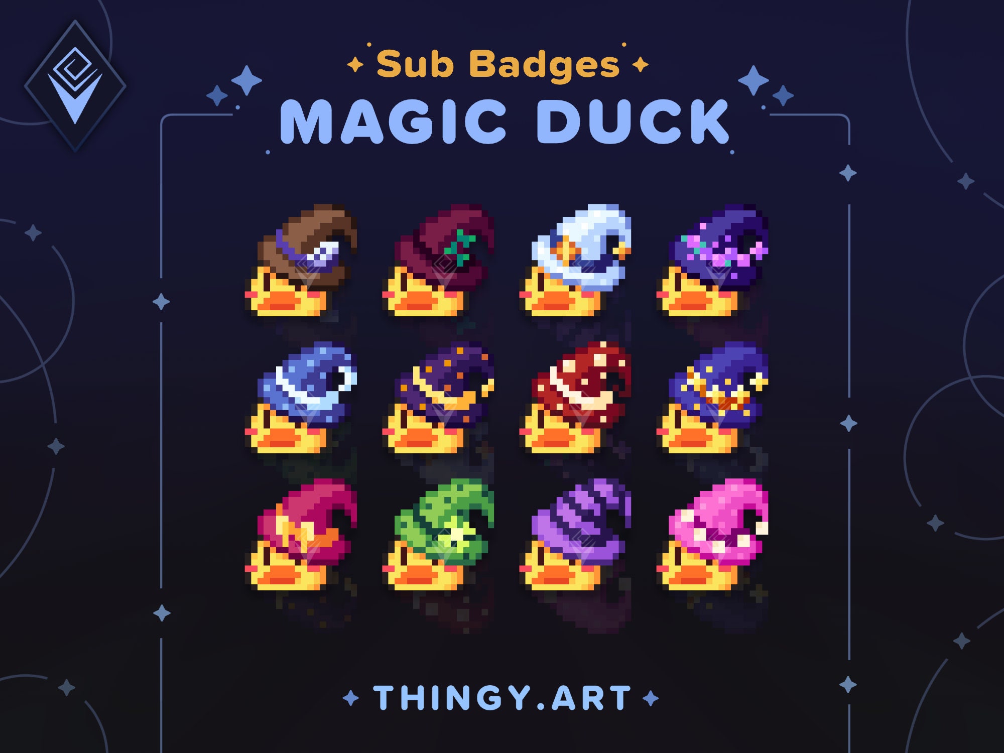 Magic Duck Badges Stream Badges for Twitch / Youtube / Discord || Bit ...
