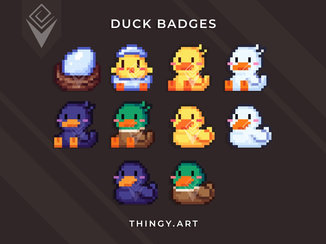 Duck Stream Badges for Twitch / Youtube / Discord Bit - Etsy
