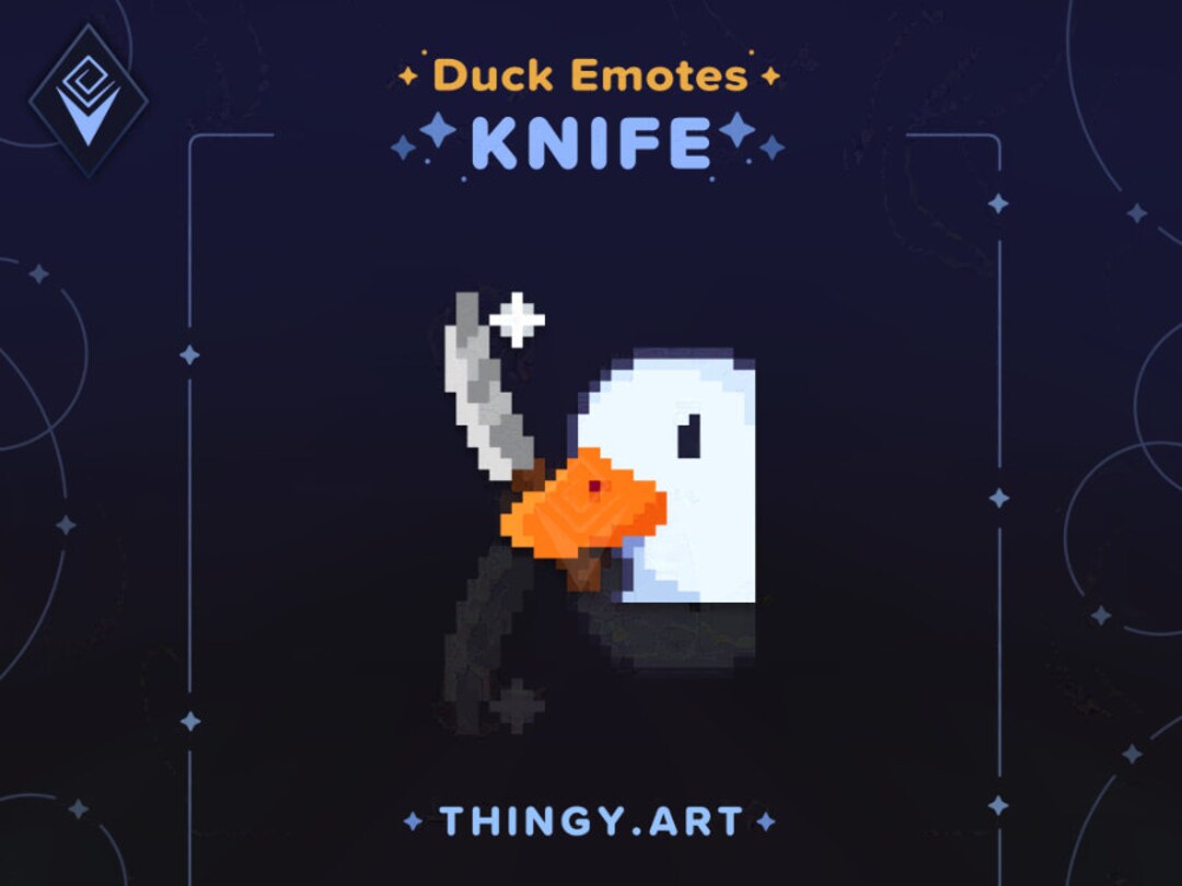 Duck Knife Emote for Twitch / Youtube / Discord || Custom Twitch Emotes ...