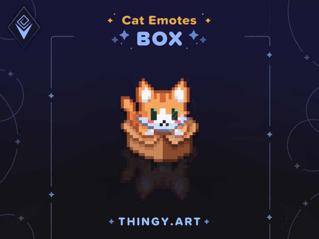 Orange Box Cat Emote for Twitch / Youtube / Discord || Custom Twitch ...