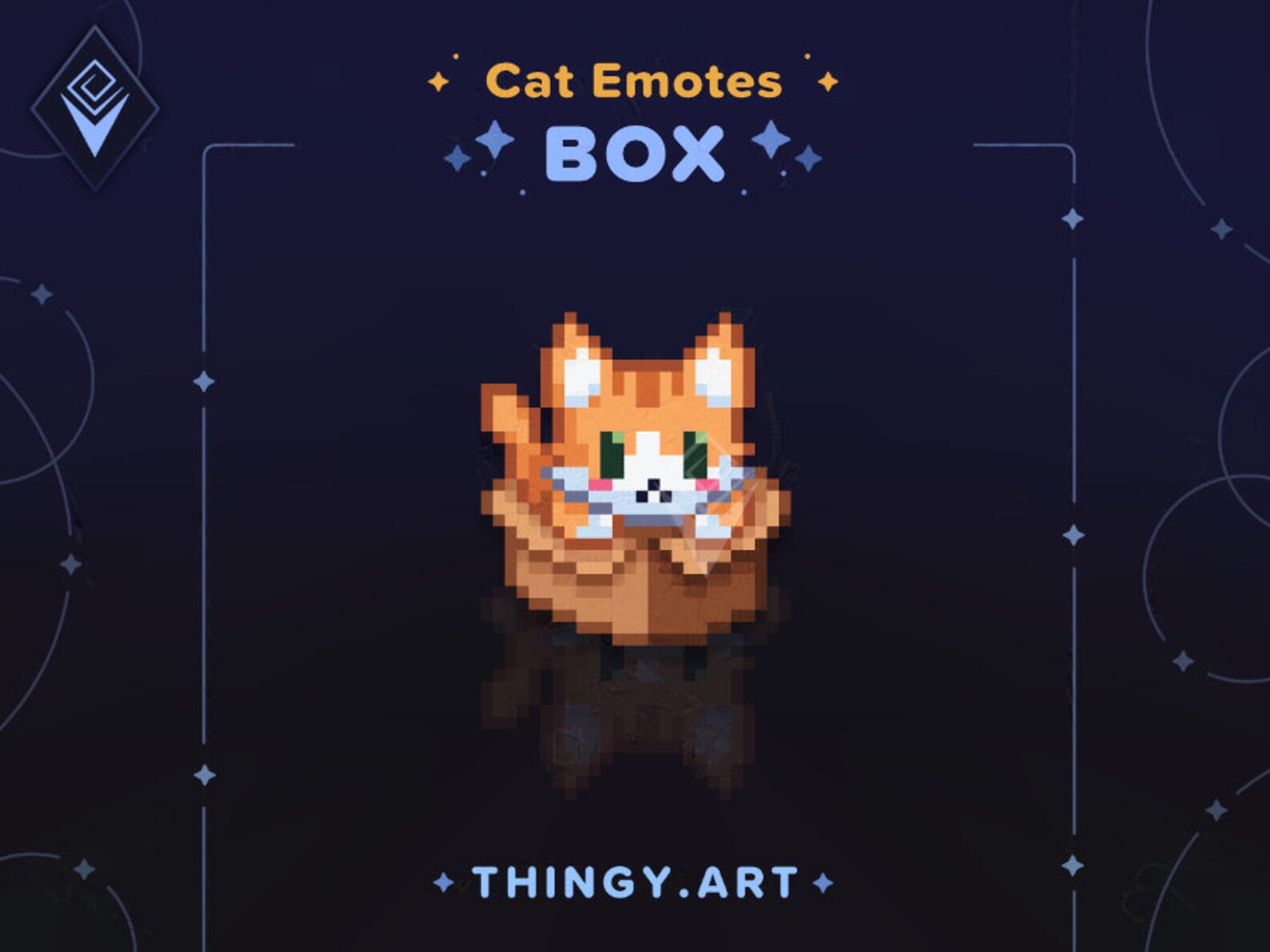 Orange Box Cat Emote for Twitch / Youtube / Discord || Custom Twitch ...