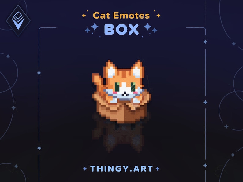 Orange Box Cat Emote for Twitch / Youtube / Discord || Custom Twitch ...