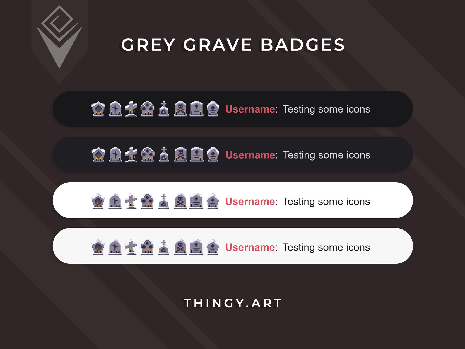 Grey Grave Stream Badges for Twitch / Youtube / Discord Bit - Etsy